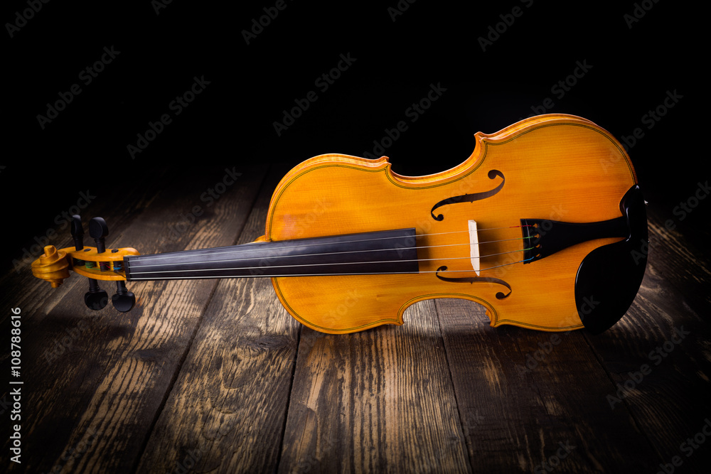 Yellow violin Stock Photo | Adobe Stock