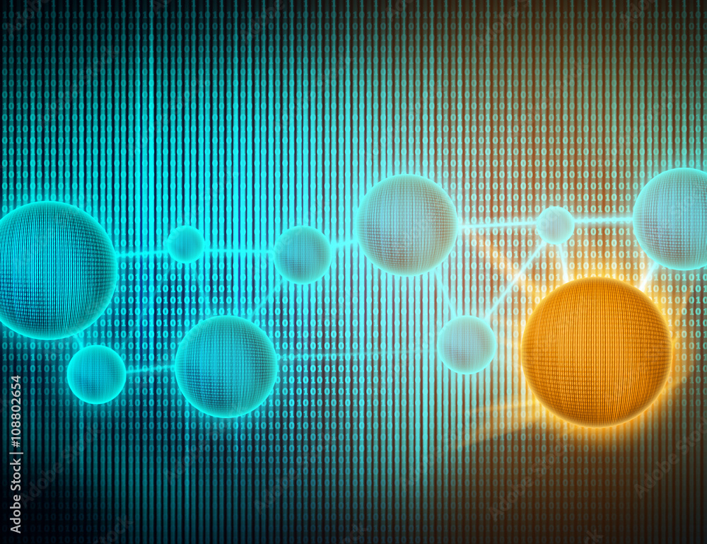 world of particle star abstract ai tech neon glow wave futuristic ...