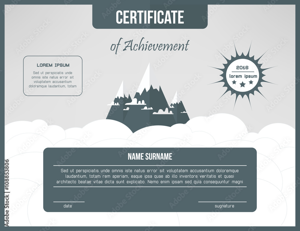 Certificate of achievement template. Certification background. Web ...