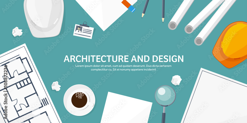 Vector illustration. Engineering and architecture. Drawing ...