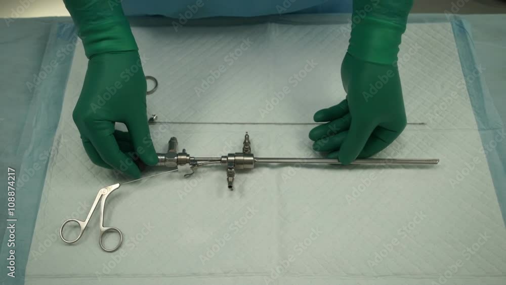 doctor is preparing the tools for surgery Stock Video | Adobe Stock