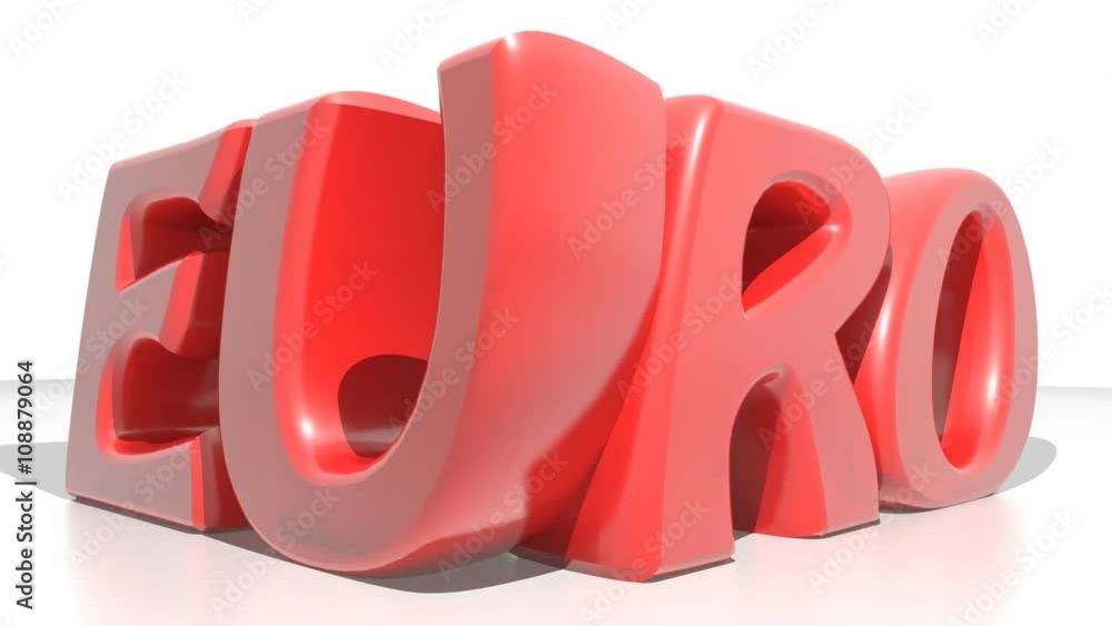 EURO Red Stock Video | Adobe Stock