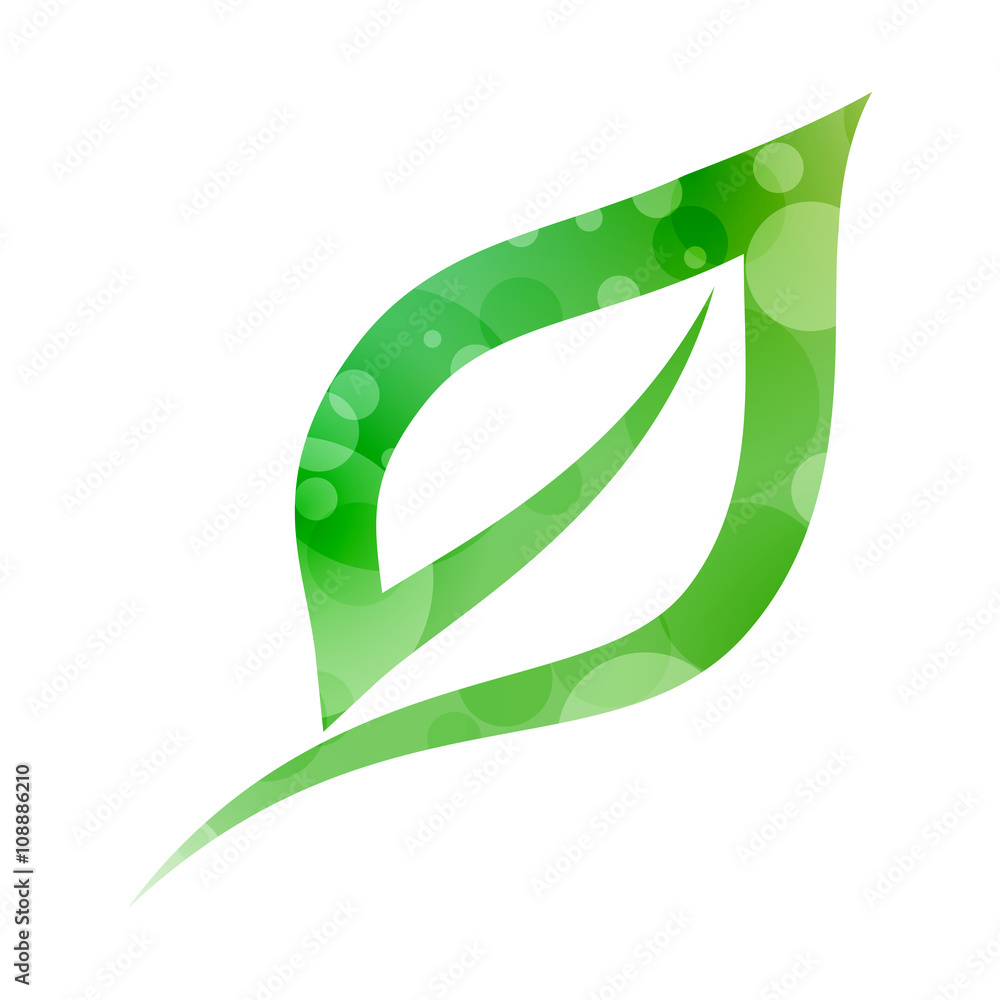 stylized abstract leaf Stock Vector | Adobe Stock