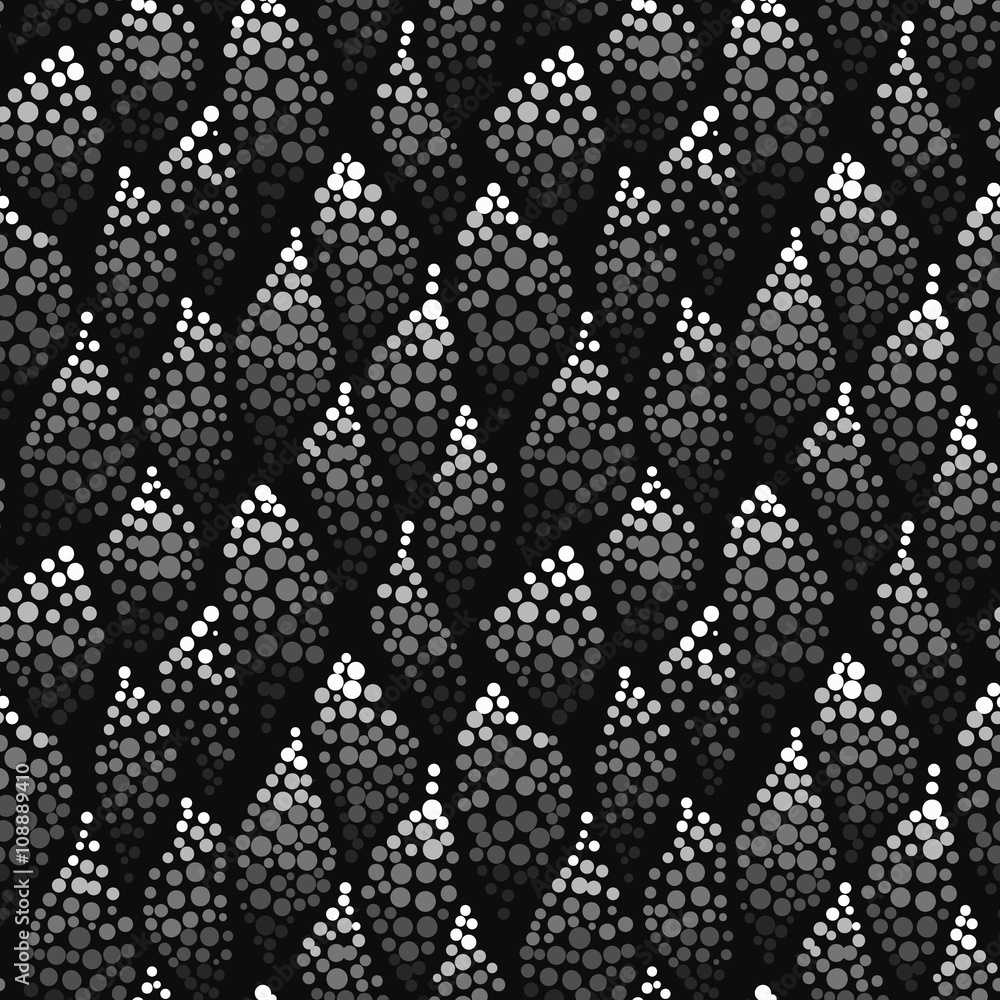 Black and white abstract dots seamless pattern. Dotted background for ...