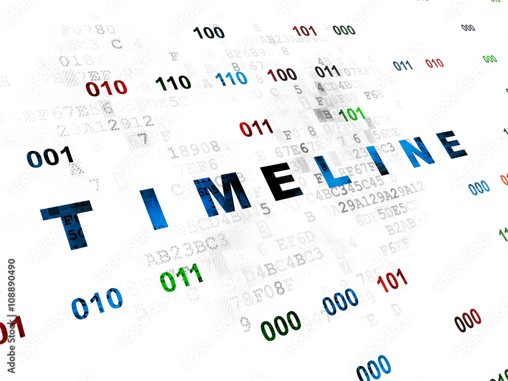 Time concept: Timeline on Digital background Stock Illustration | Adobe ...