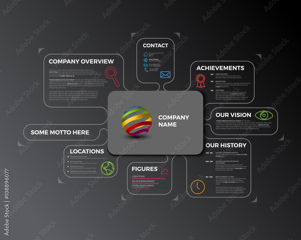 Vector Company infographic overview design template Stock Vector ...