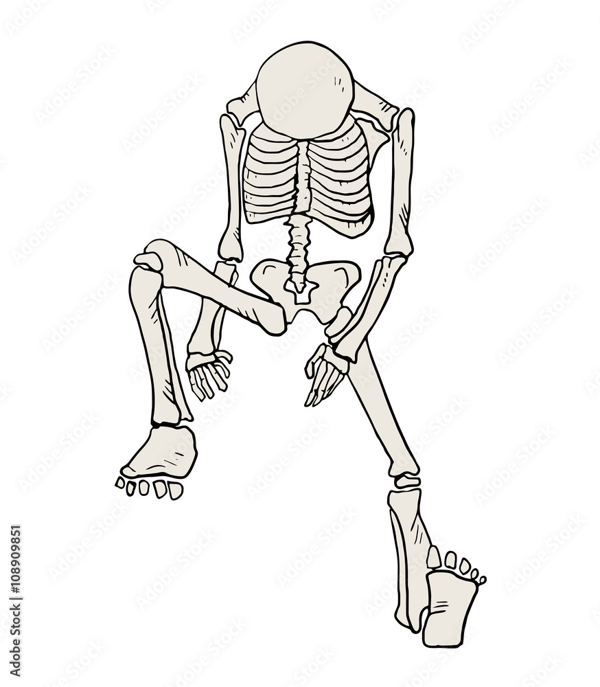 skeleton illustration Stock Vector | Adobe Stock