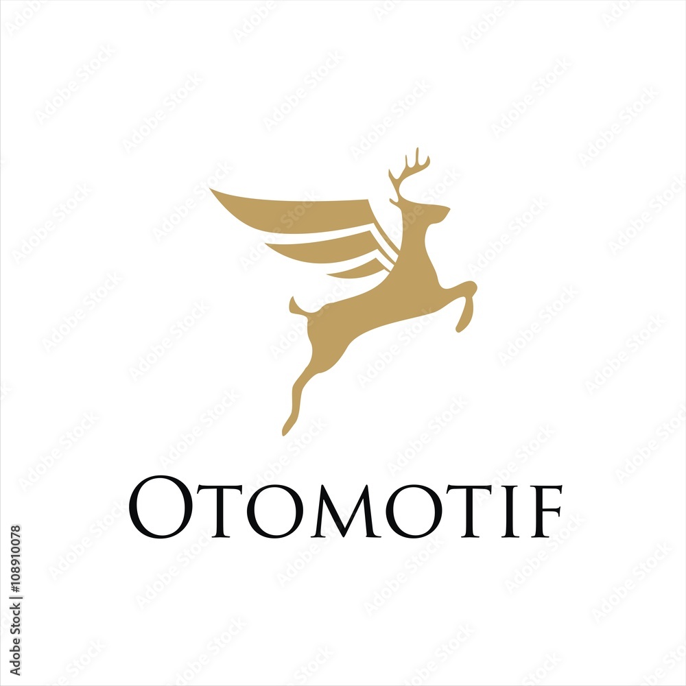 deer logo for fastest car, motorcycle, and tire Stock Vector | Adobe Stock