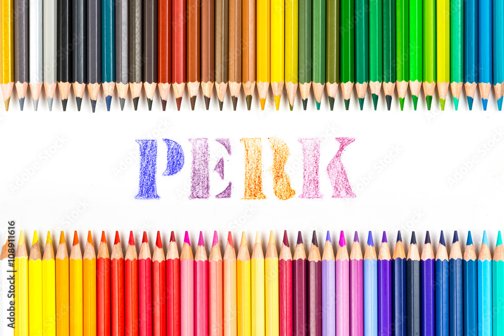 perk drawing by colour pencils Stock Photo | Adobe Stock