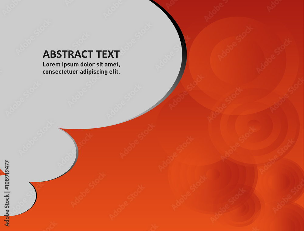 Orange paper background overlap dimension vector illustration message ...