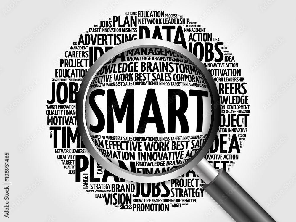 SMART Word Cloud With Magnifying Glass Business Concept Stock smart-word-cloud-with-magnifying-glass-business-concept-stock