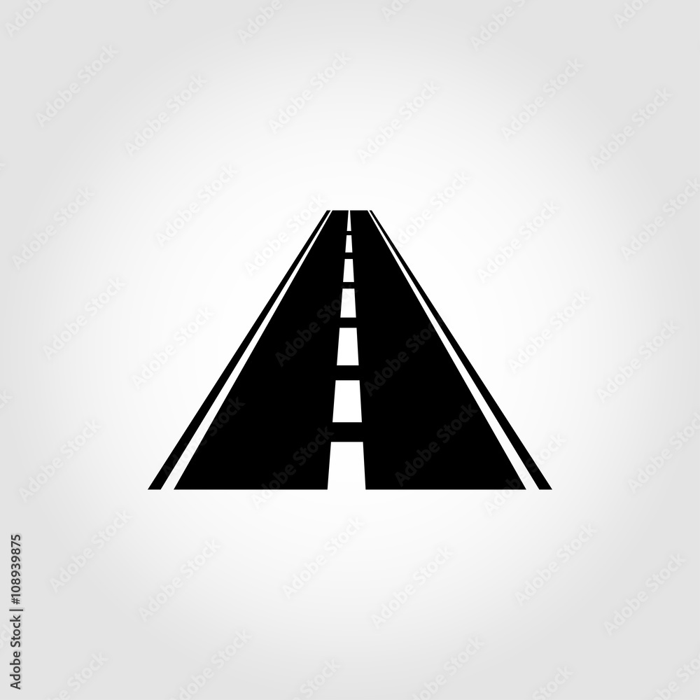 Vector Black Car Road Icon Highway Symbol Road Sign Stock Vector Vector Black Car Road Icon Highway Symbol Road Sign Stock Vector