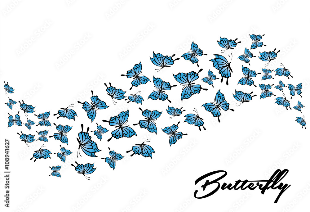 Butterflies Flying In Formation