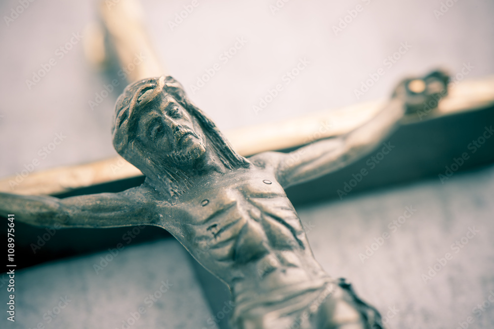 Crucifix, jesus christ on the cross. Symbol of christian religion ...