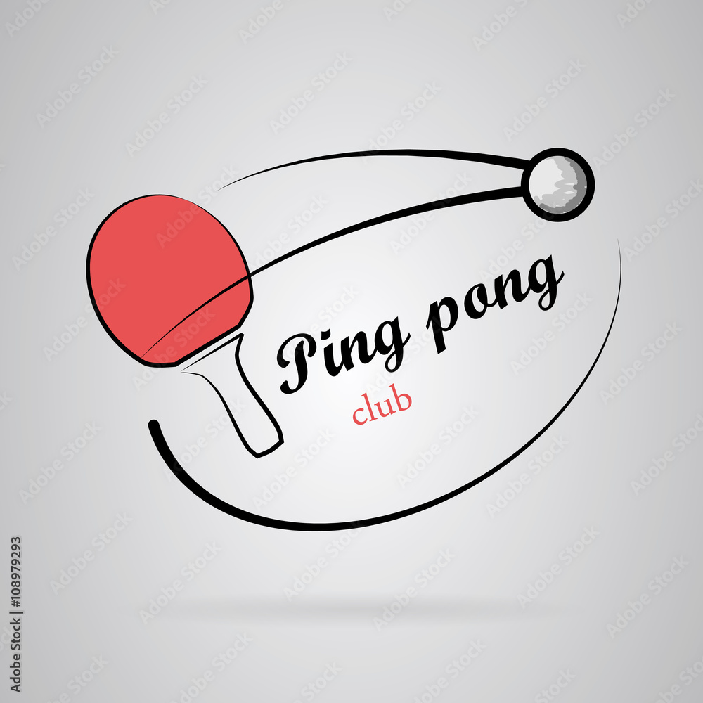 Logo ping pong Stock Vector | Adobe Stock