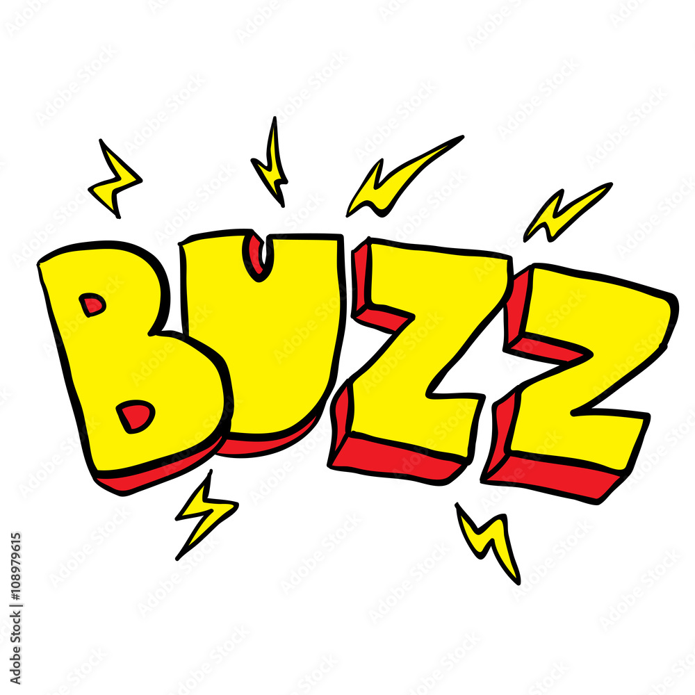 Poster freehand drawn cartoon buzz symbol – Wall Art | UkPosters