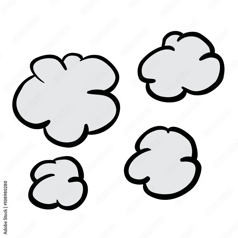 freehand drawn cartoon puff of smoke Stock Vector | Adobe Stock
