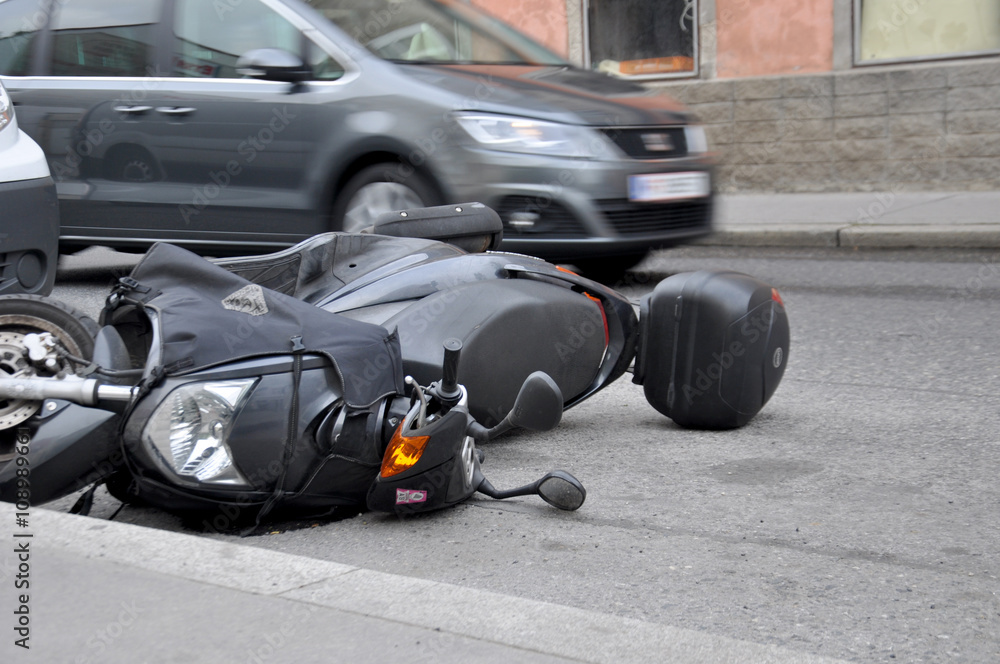 Motorcycle accident Stock Photo | Adobe Stock