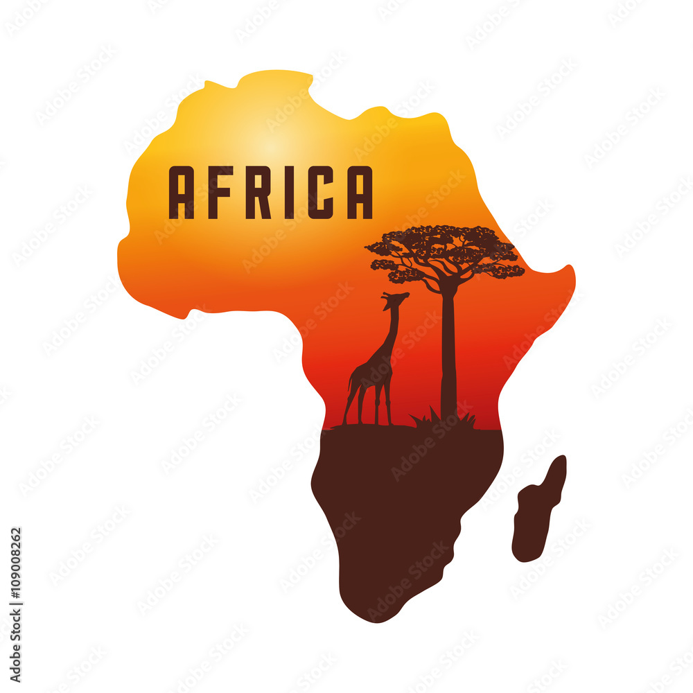 Flat illustration about africa design Stock Vector | Adobe Stock