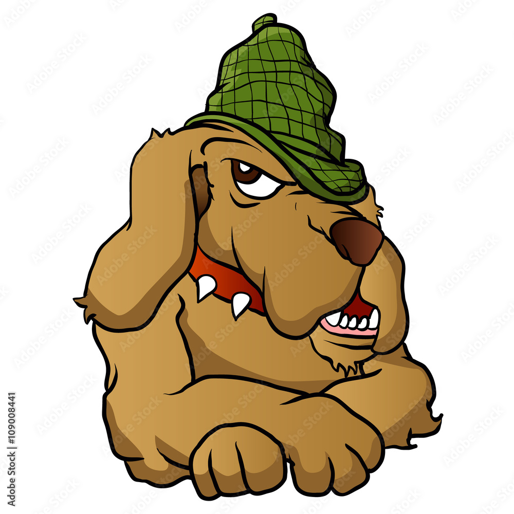 detective dog cartoon vector illustration Stock Vector | Adobe Stock