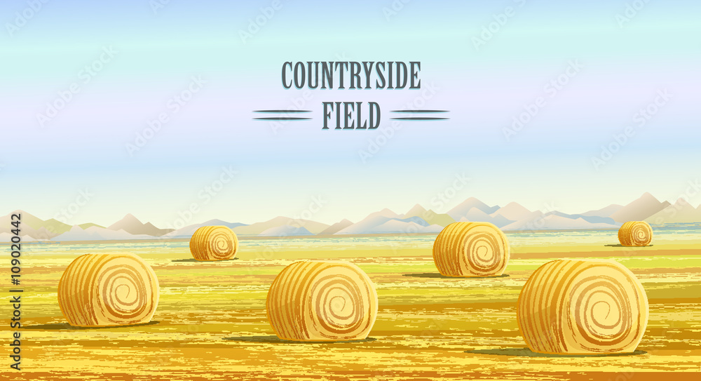 Hay Field Background