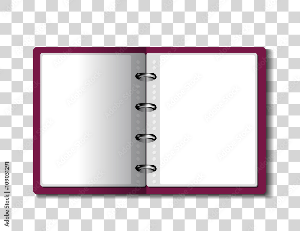 Red ring binder folder on checkered background Stock Vector | Adobe Stock