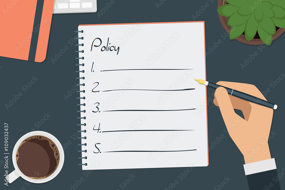 vector drawing policy list concept Stock Vector | Adobe Stock