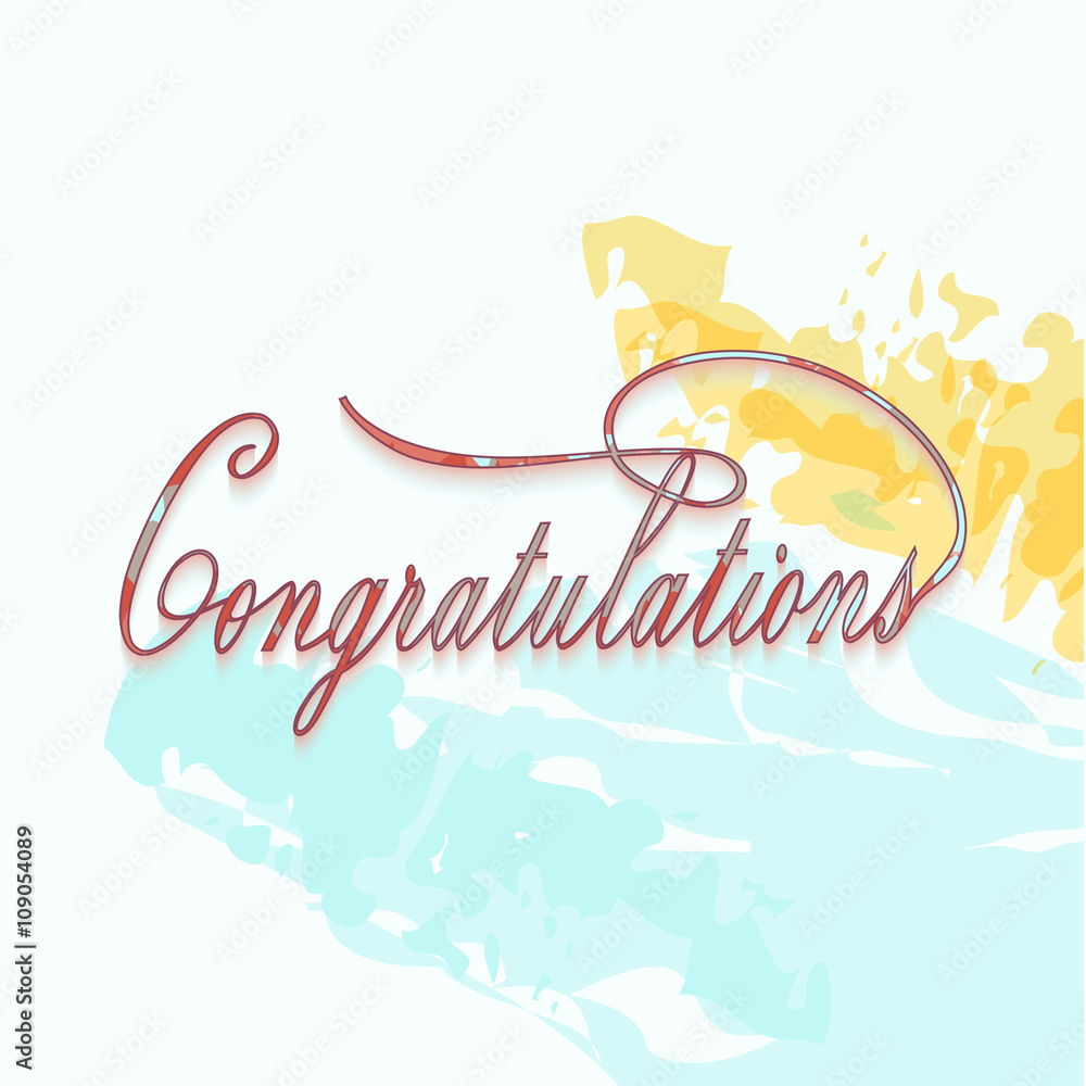 Congratulations calligraphy. Stock Vector | Adobe Stock