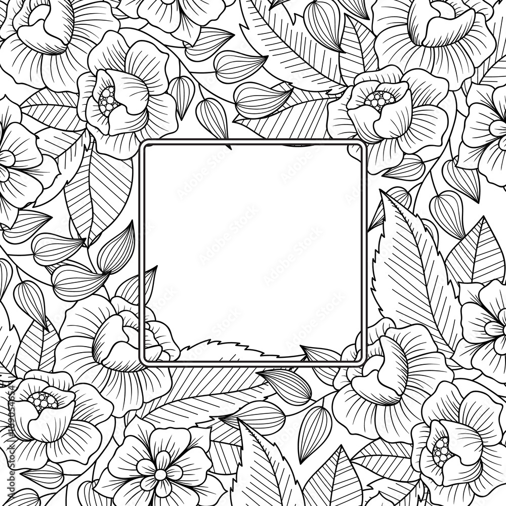 Doodle Border Flower
