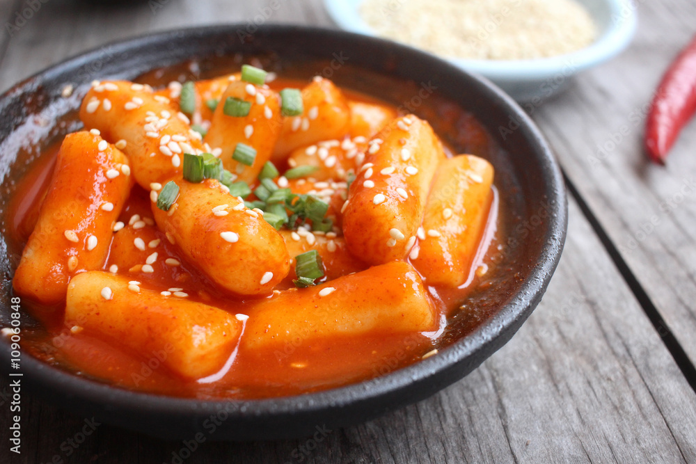 Rice cake korean food Stock Photo | Adobe Stock