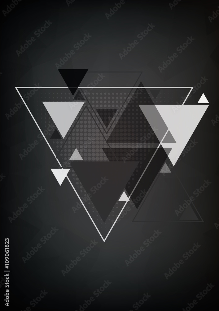 Modern Abstract Triangle Design Light Effect Flyer Poster Cover Vector Background Stock