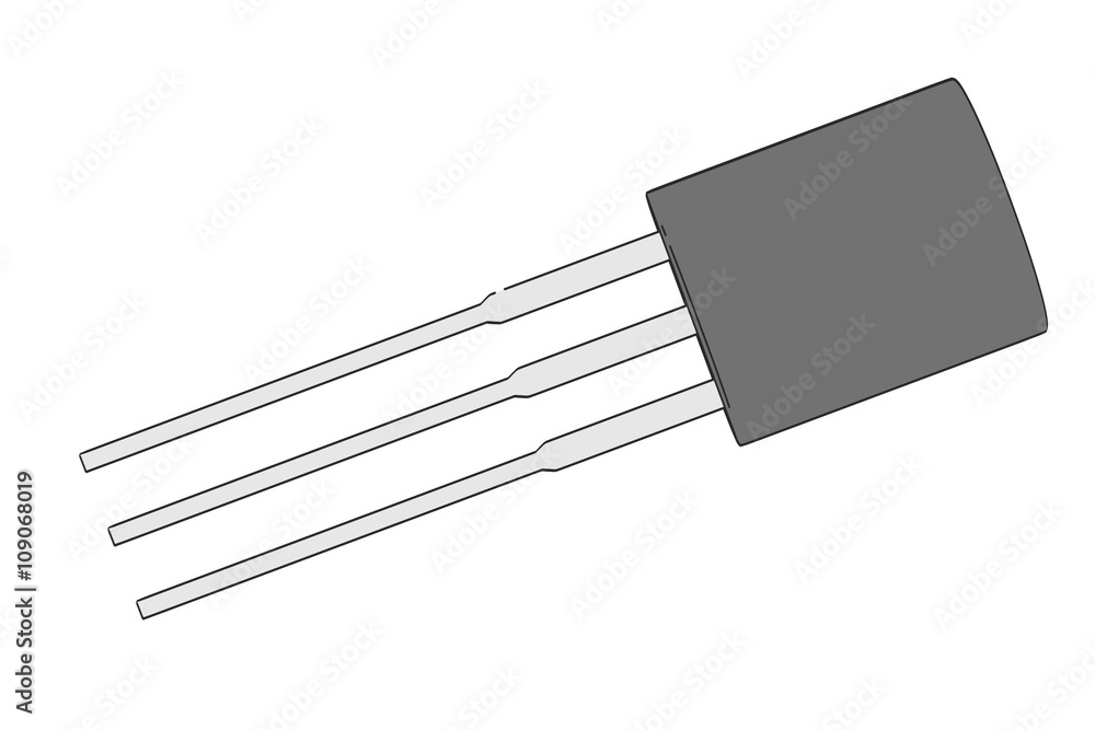 2d cartoon illustration of transistor Stock-Illustration | Adobe Stock