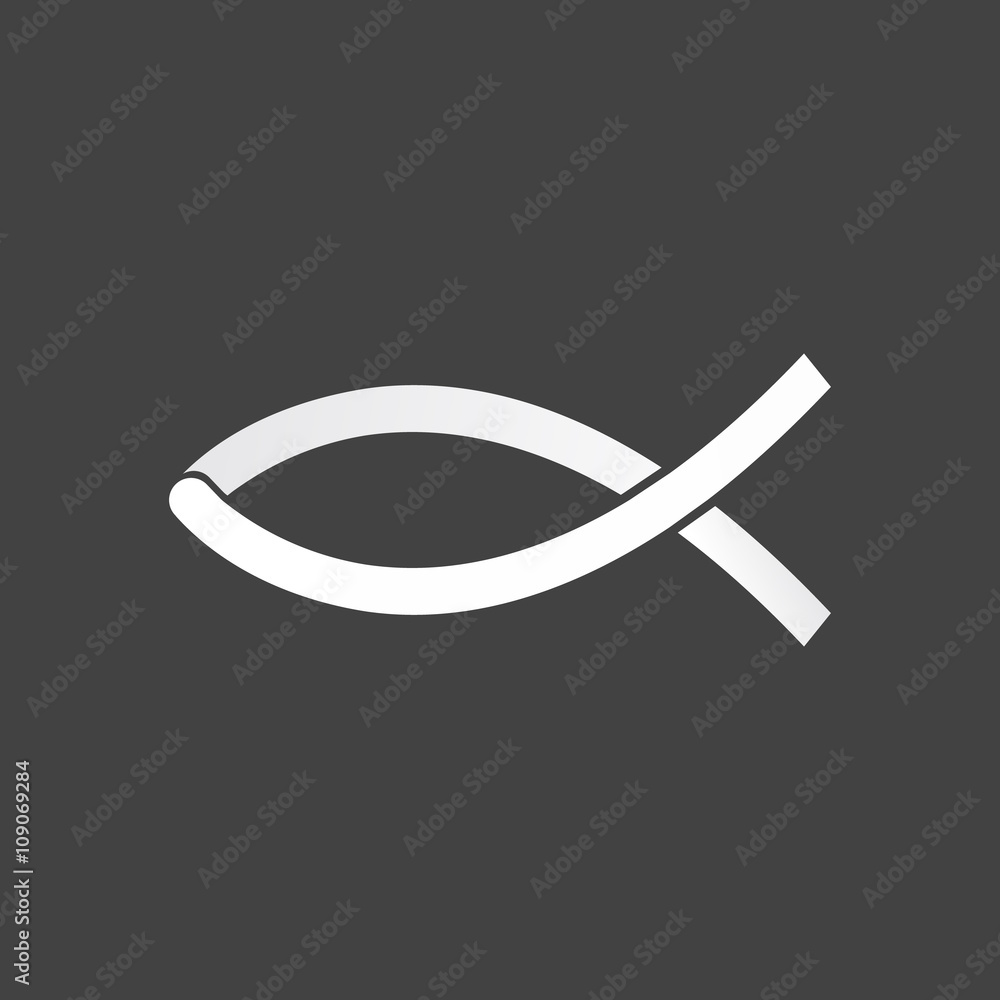 Christian Fish Symbol. Vector illustration Stock Vector | Adobe Stock