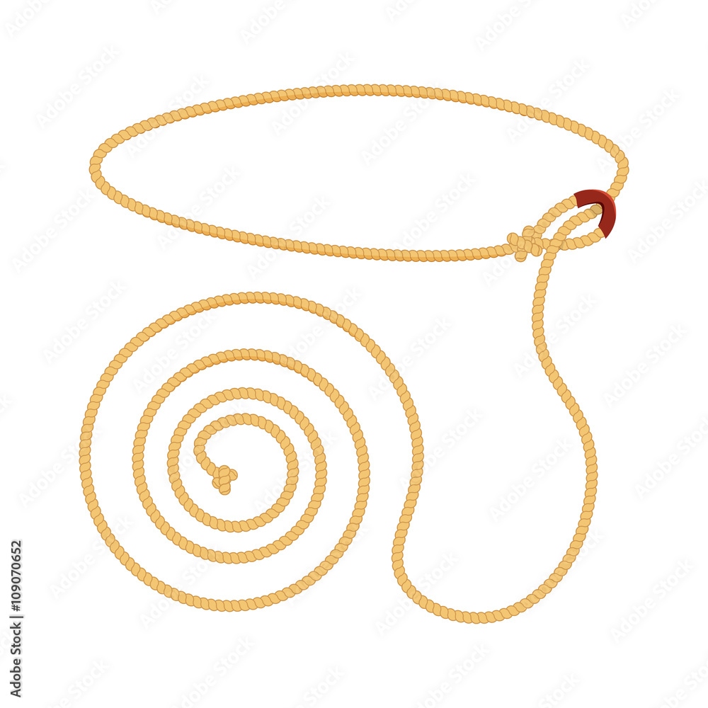 Lasso vector illustration isolated on white background Stock Vector ...