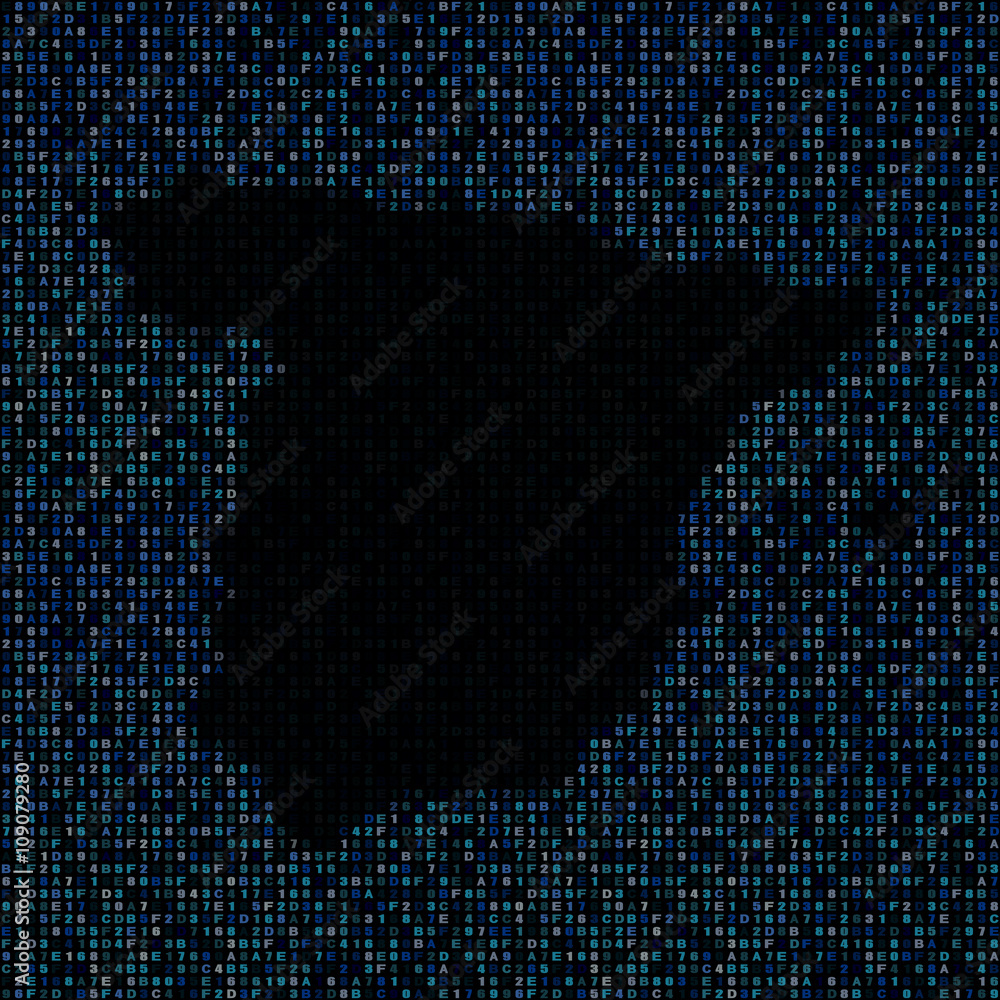 Spain map on hex code illustration Stock Illustration | Adobe Stock