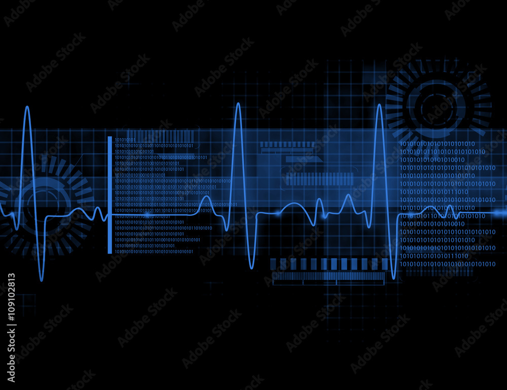ECG Electrocardiography, medical and healthcare background. Stock ...