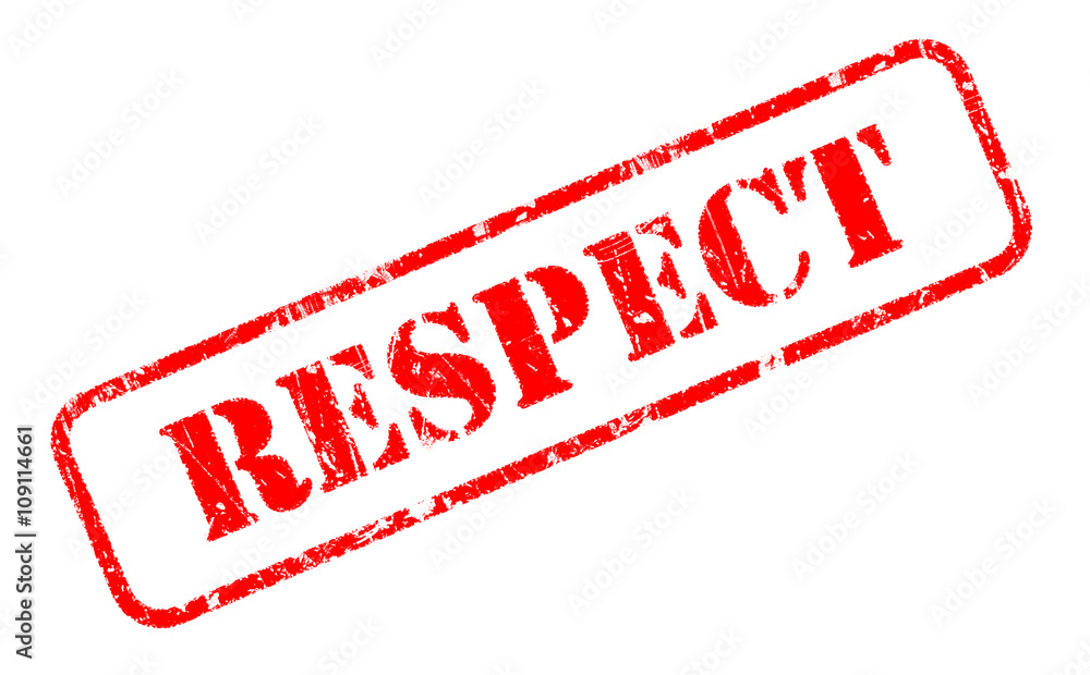 RESPECT rubber stamp text on white background Stock Illustration ...