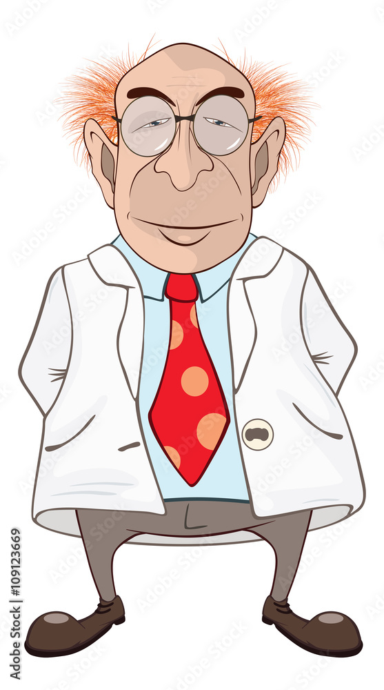 Illustration of a Cute Professor. Cartoon Character Stock Vector ...