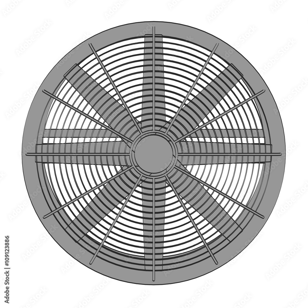 2d cartoon illustration of large fan Stock Illustration | Adobe Stock