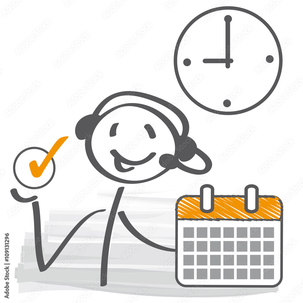 Terminvereinbarung und Kontakt Stock-Vektorgrafik | Adobe Stock