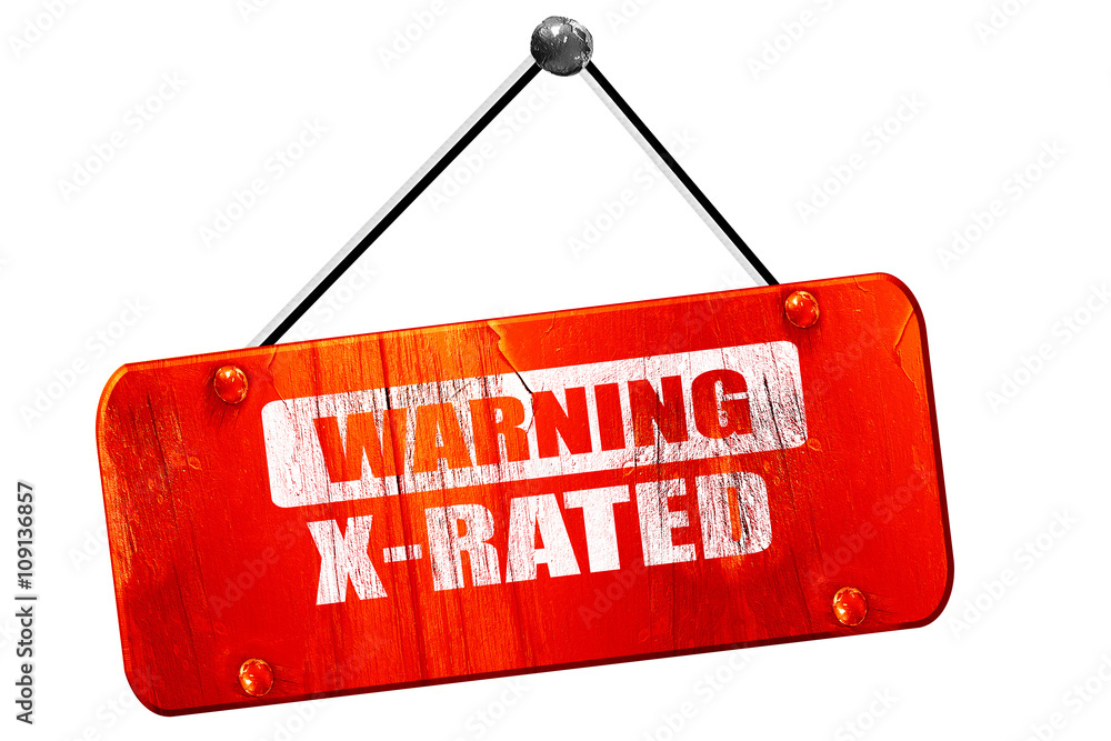 Xrated sign isolated, 3D rendering, vintage old red sign Stock ...
