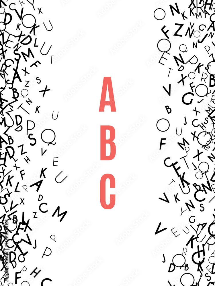 Alphabet Frame isolated on white background Stock Illustration | Adobe ...