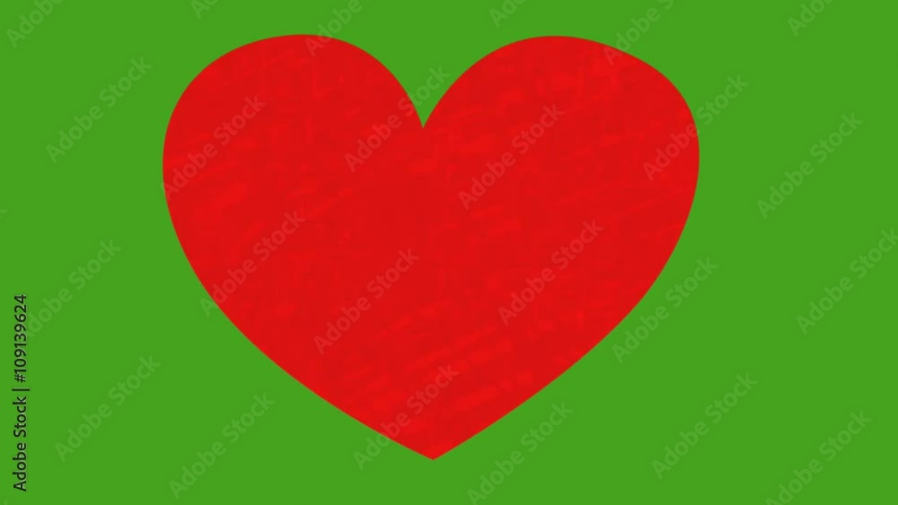 Hand drawn heart animation Stock Video | Adobe Stock