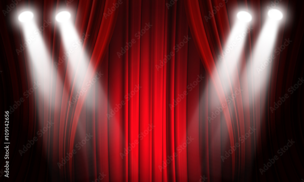 red curtain background Stock Illustration | Adobe Stock