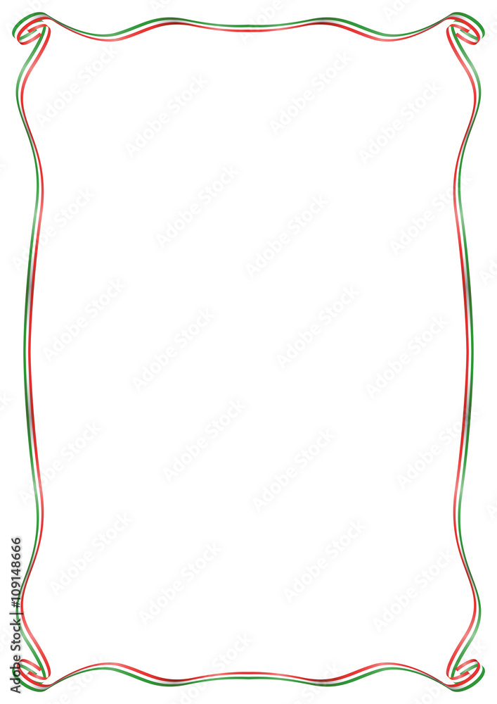 Italian Flag Page Border