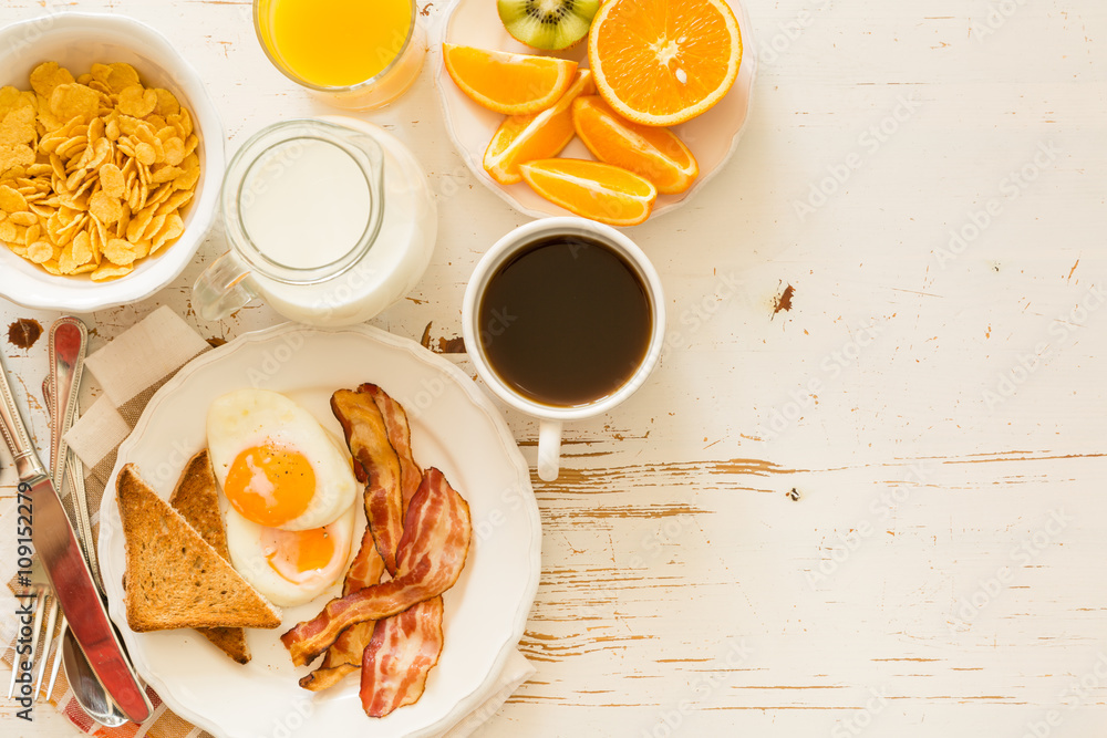 Traditional american breakfast Stock Photo | Adobe Stock