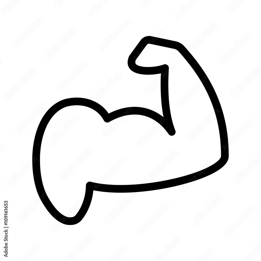 muscle arm bodybuilding power icon Stock Vector | Adobe Stock
