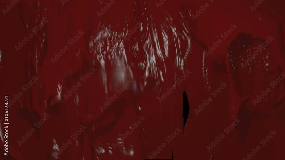 Thick red blood pouring down the screen second version. Comes with the ...