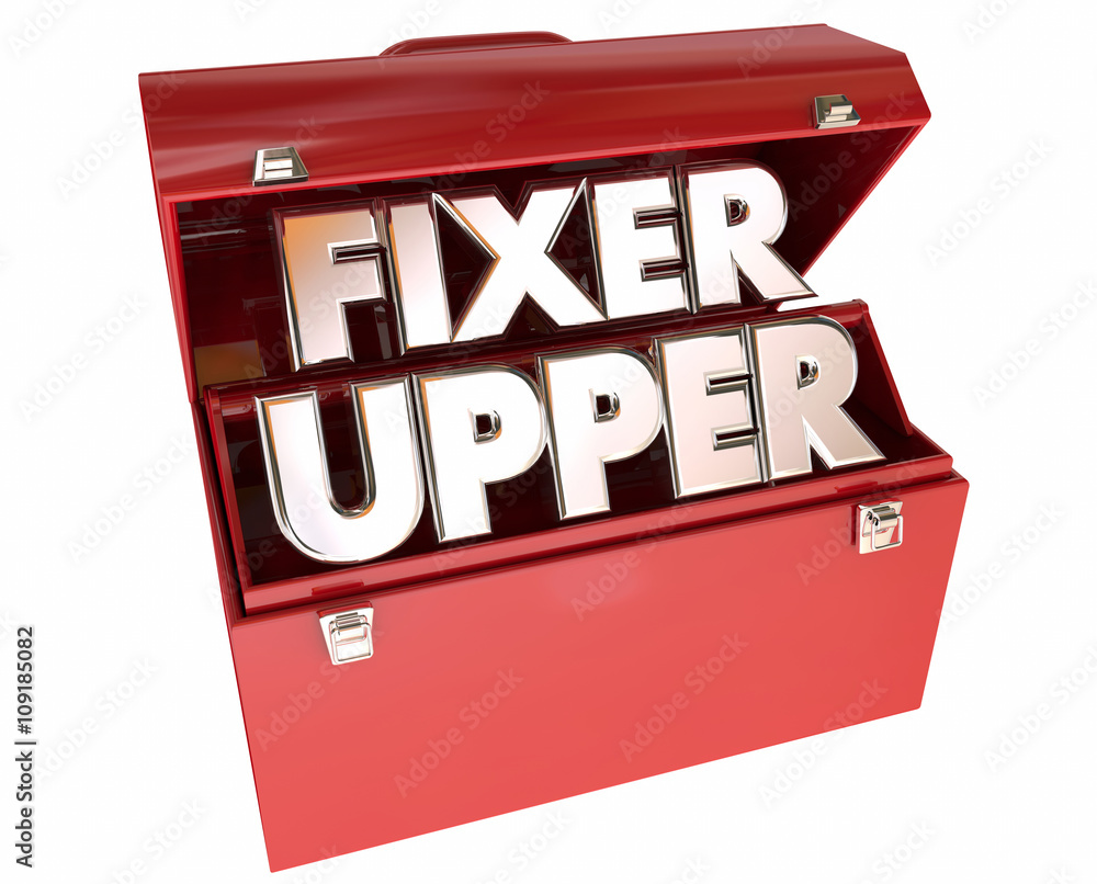 Fixer Upper House Home Repair Construction Project Stock Illustration ...