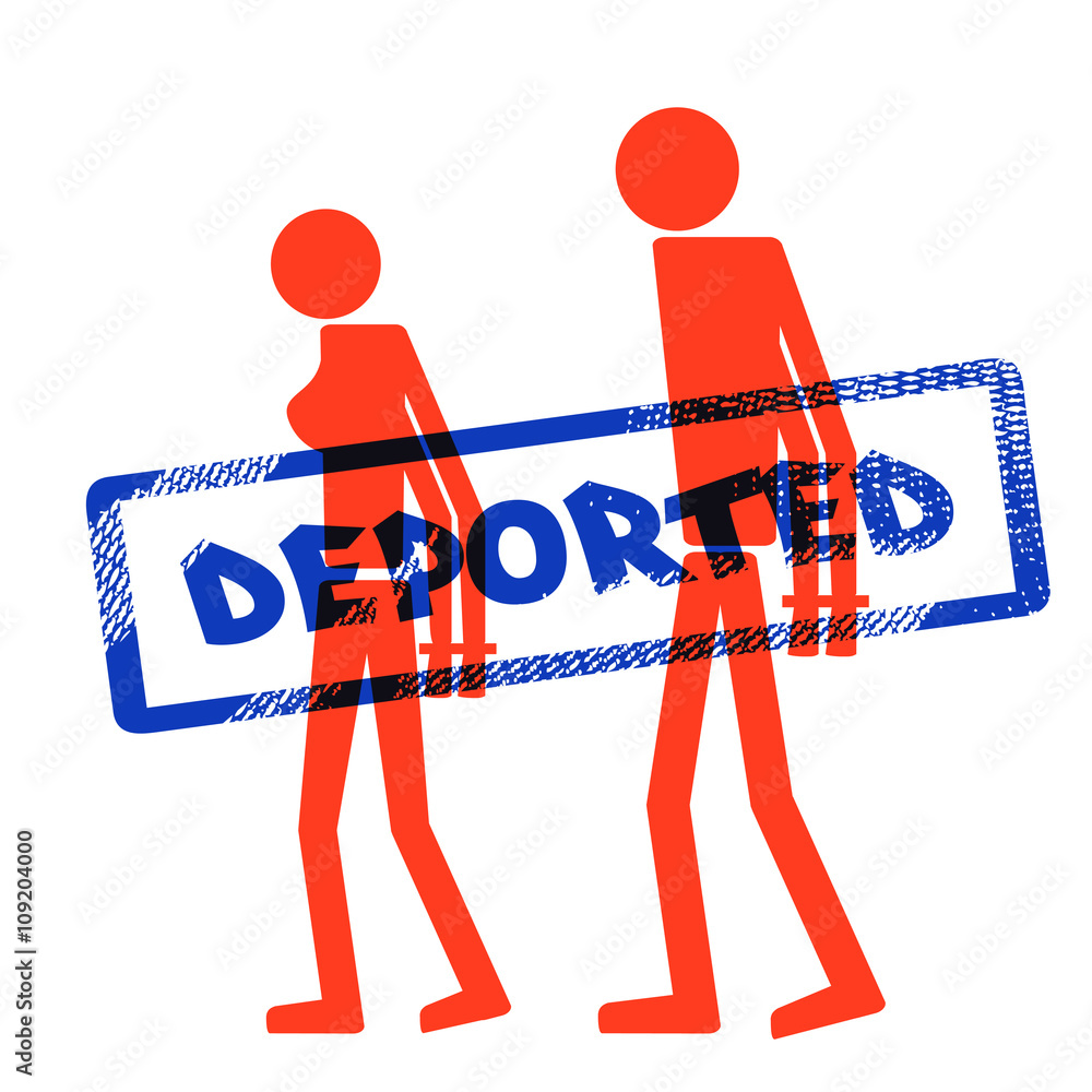 Abstract silhouette icon of man and woman. Man and woman handcuffed ...